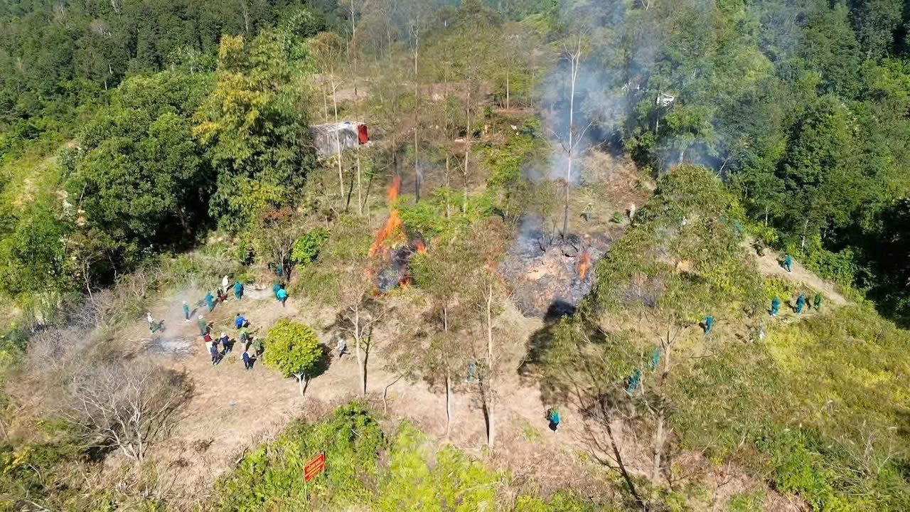 Xã Bằng Mạc tổ chức diễn tập phòng cháy, chữa cháy rừng năm 2025